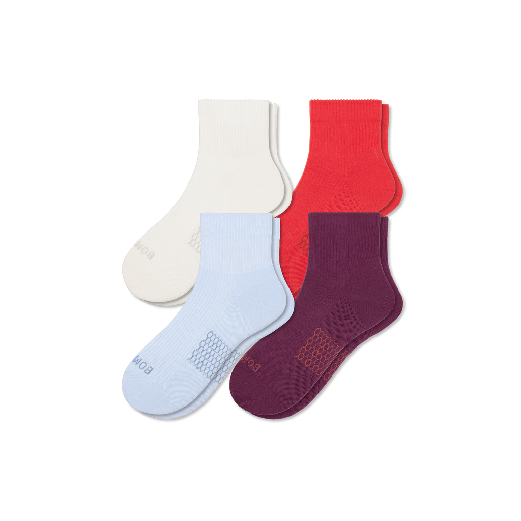 Women's Modern Rib Quarter Sock 4-Pack – Bombas
