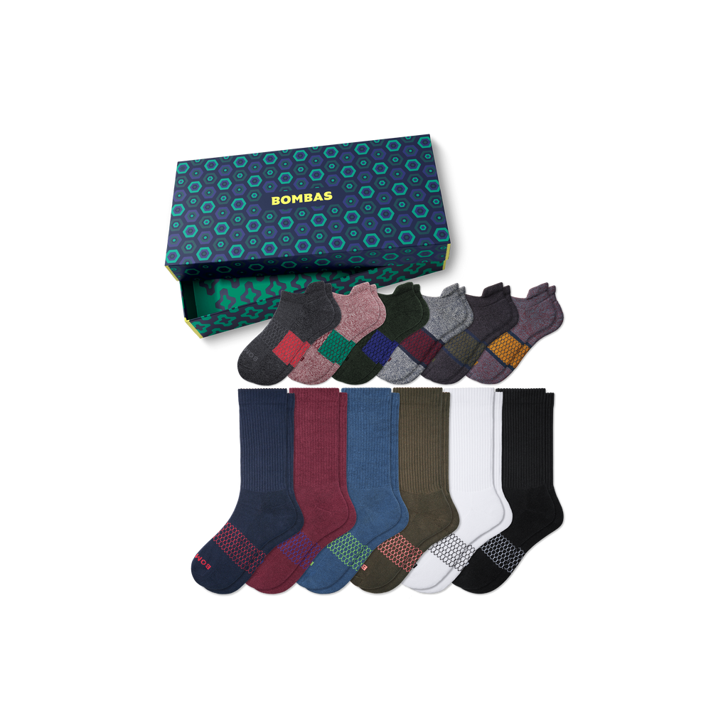 Men's Ankle & Calf Sock Gift Box 12-Pack – Bombas